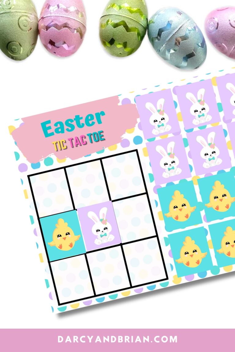 Easter Tic Tac Toe Printable Game - Fun & Learning for Kids