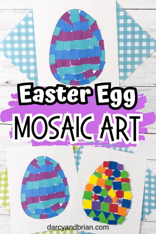 Easy Easter Egg Mosaic Art for Kids | Free Printable Template