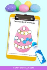Easter Egg Dot Marker Printables for Creative Preschool Fun