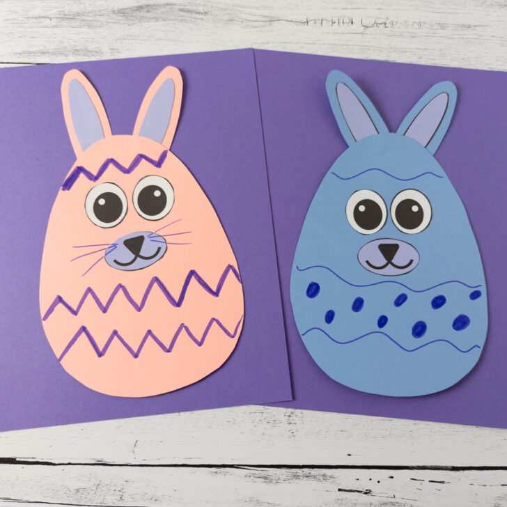 Easy Bunny Egg Craft for Kids | Free Printable Template
