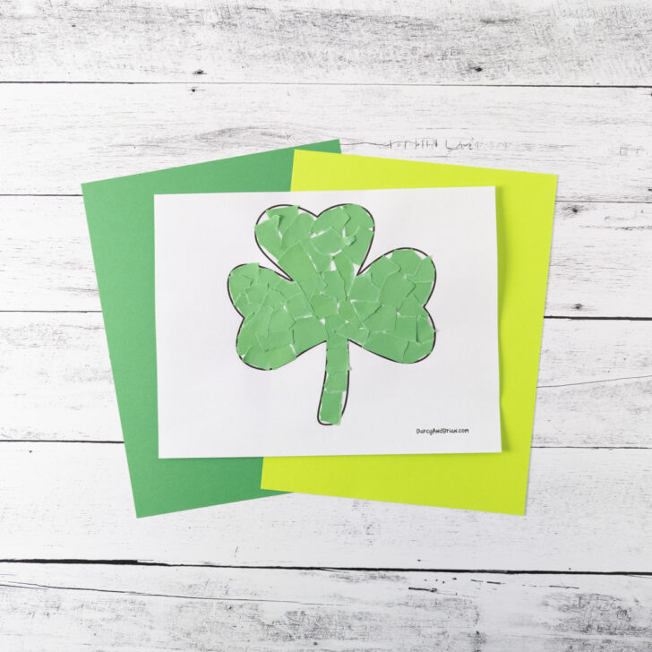 Torn Paper Shamrock Craft for Kids - Fun St. Patrick's Day Activity