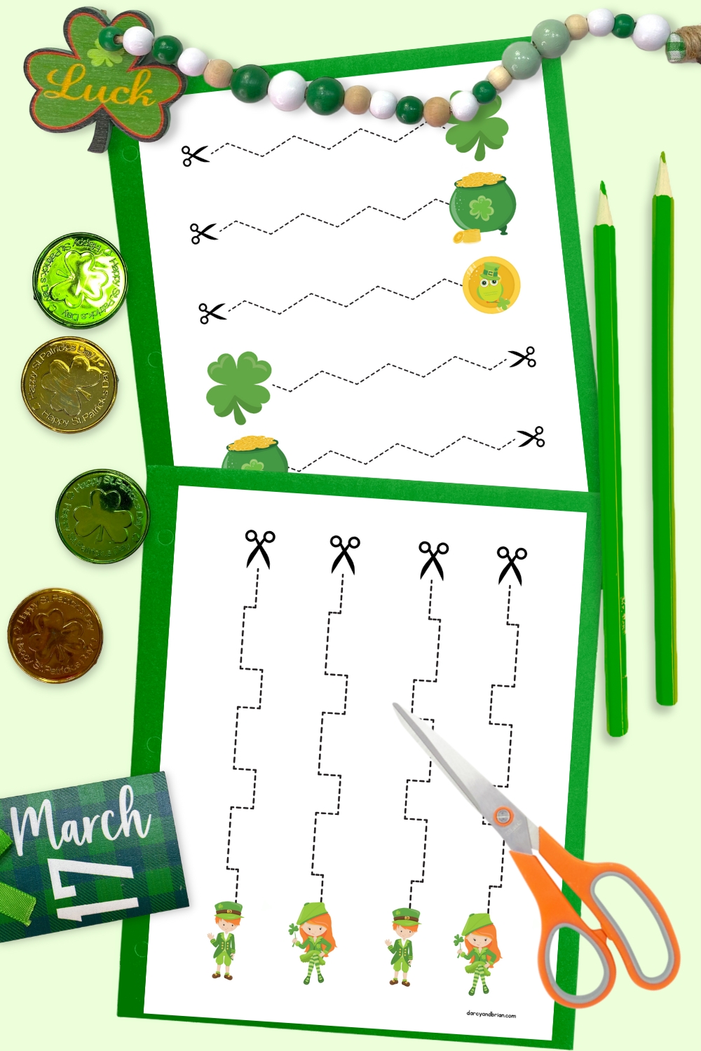 Engaging St Patrick's Day Cutting Activity for Kids