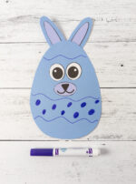 Easy Bunny Egg Craft for Kids | Free Printable Template