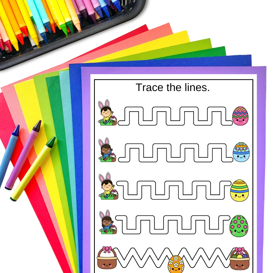 Easter Egg Tracing Worksheets for Preschoolers