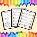 Easter Egg Tracing Worksheets for Preschoolers