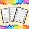 Easter Egg Tracing Worksheets for Preschoolers