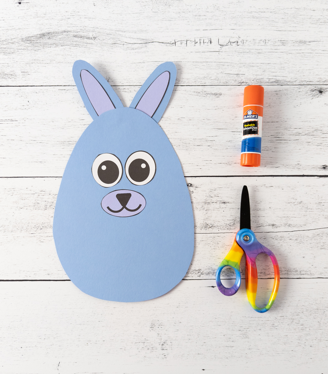 Easy Bunny Egg Craft for Kids | Free Printable Template