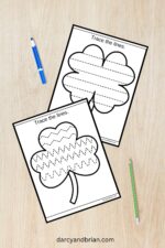 Shamrock Tracing Worksheets for Preschoolers