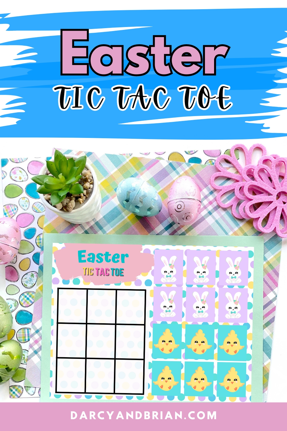 Easter Tic Tac Toe Printable Game - Fun & Learning for Kids