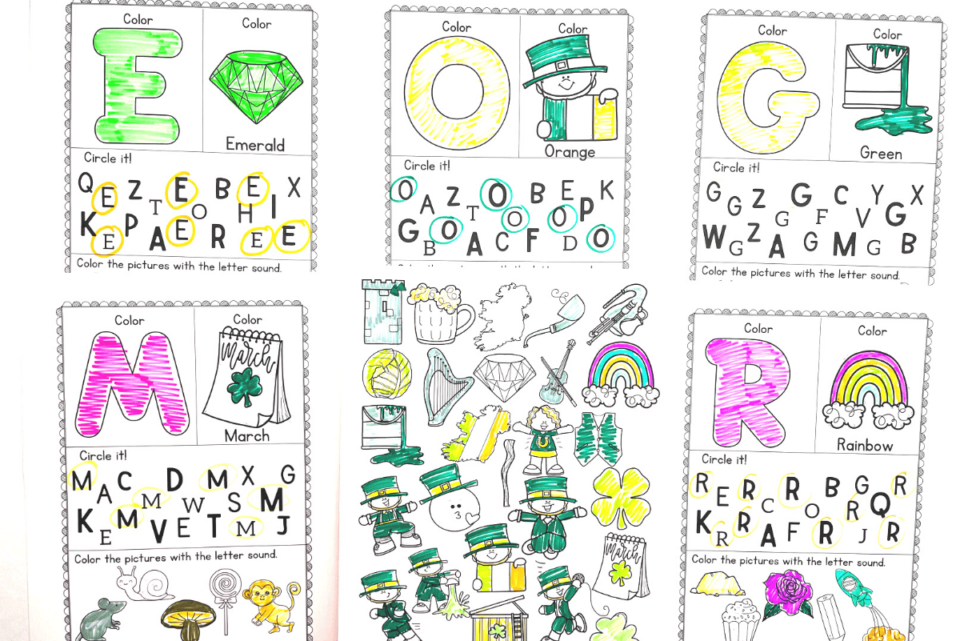 Free Kindergarten St Patrick's Day Worksheets