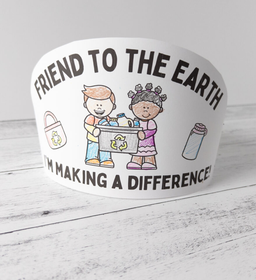 Free Earth Day Crown Printable for Kids | Easy Headband Craft