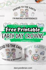 Free Earth Day Crown Printable for Kids | Easy Headband Craft