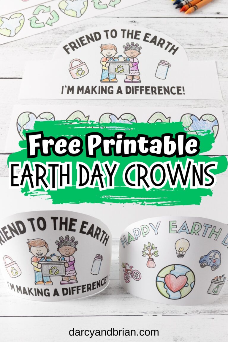 Free Earth Day Crown Printable for Kids | Easy Headband Craft
