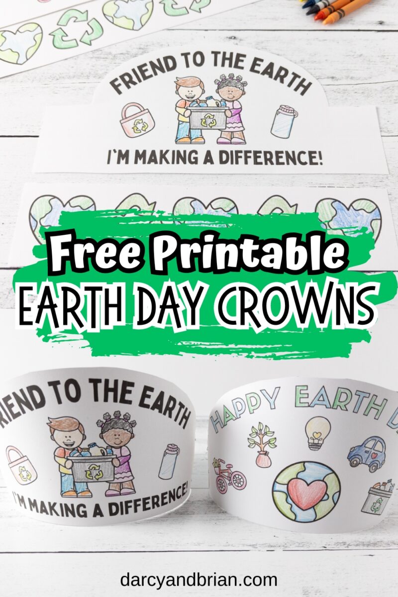 Free Earth Day Crown Printable for Kids | Easy Headband Craft