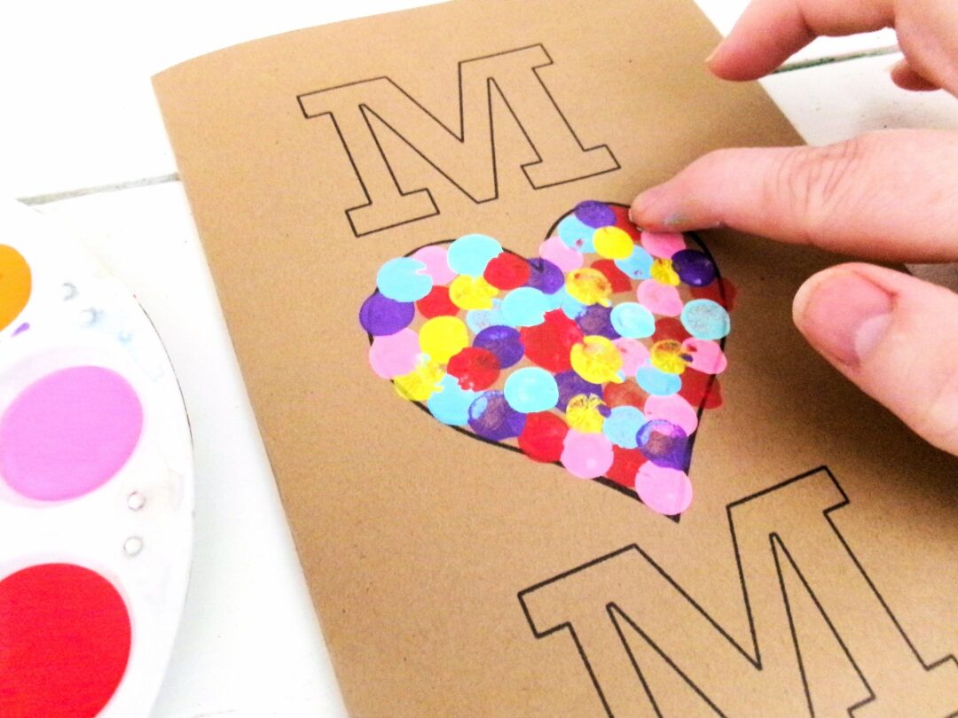 Unique Mother's Day Heart Card Craft for Kids | Free Template