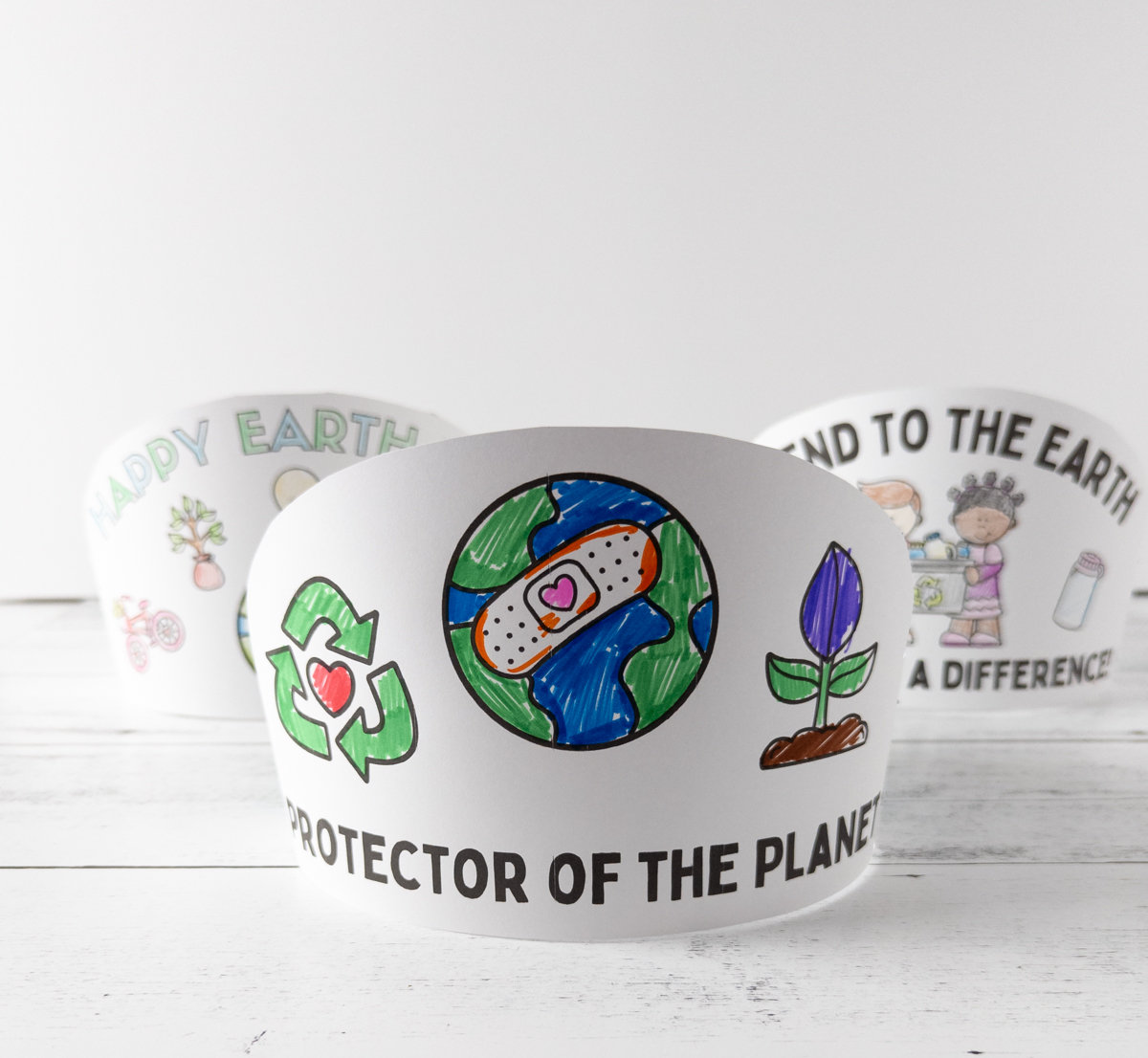Free Earth Day Crown Printable for Kids | Easy Headband Craft