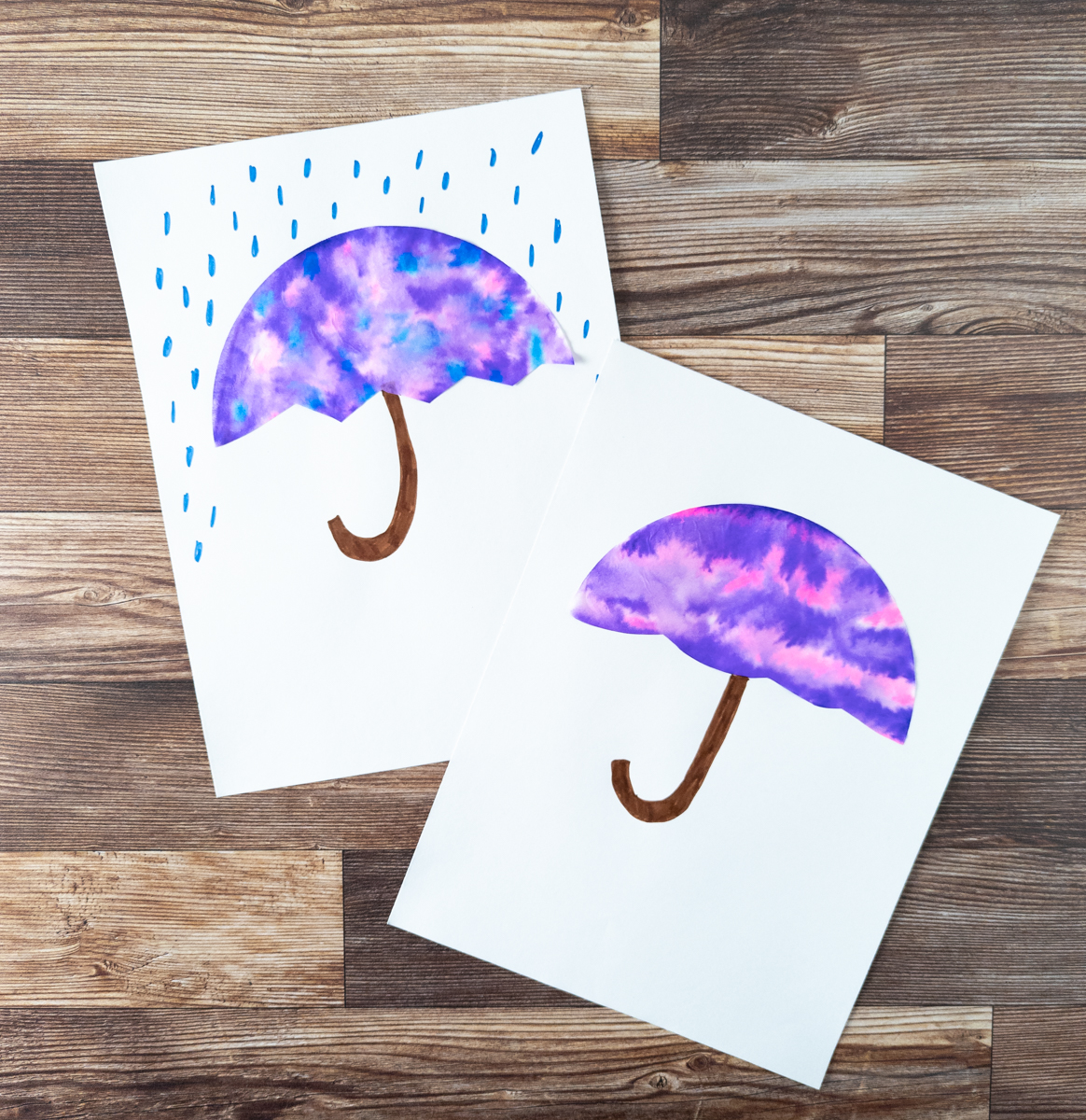 Easy Coffee Filter Umbrella Craft for Kids