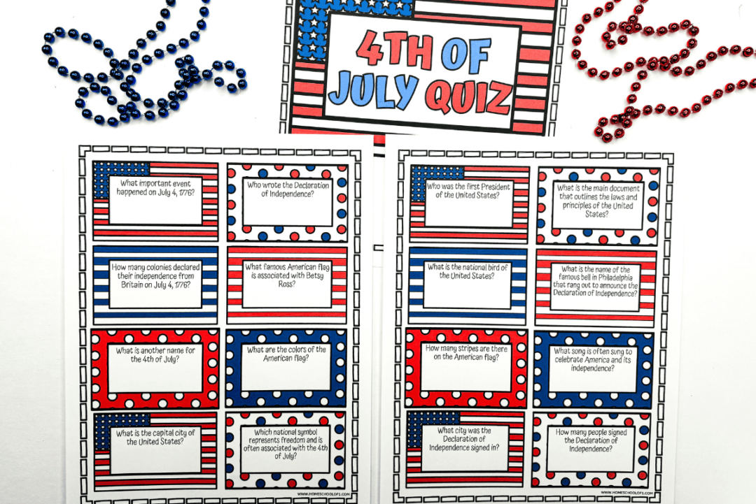 Free 4th of July Printables for Kids' Activities and Learning