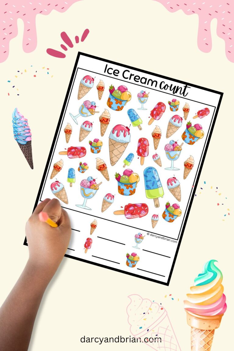 Engaging Ice Cream Counting Activity Printables for Preschoolers