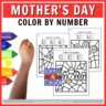 Mother's Day Color by Number Printables for Kids