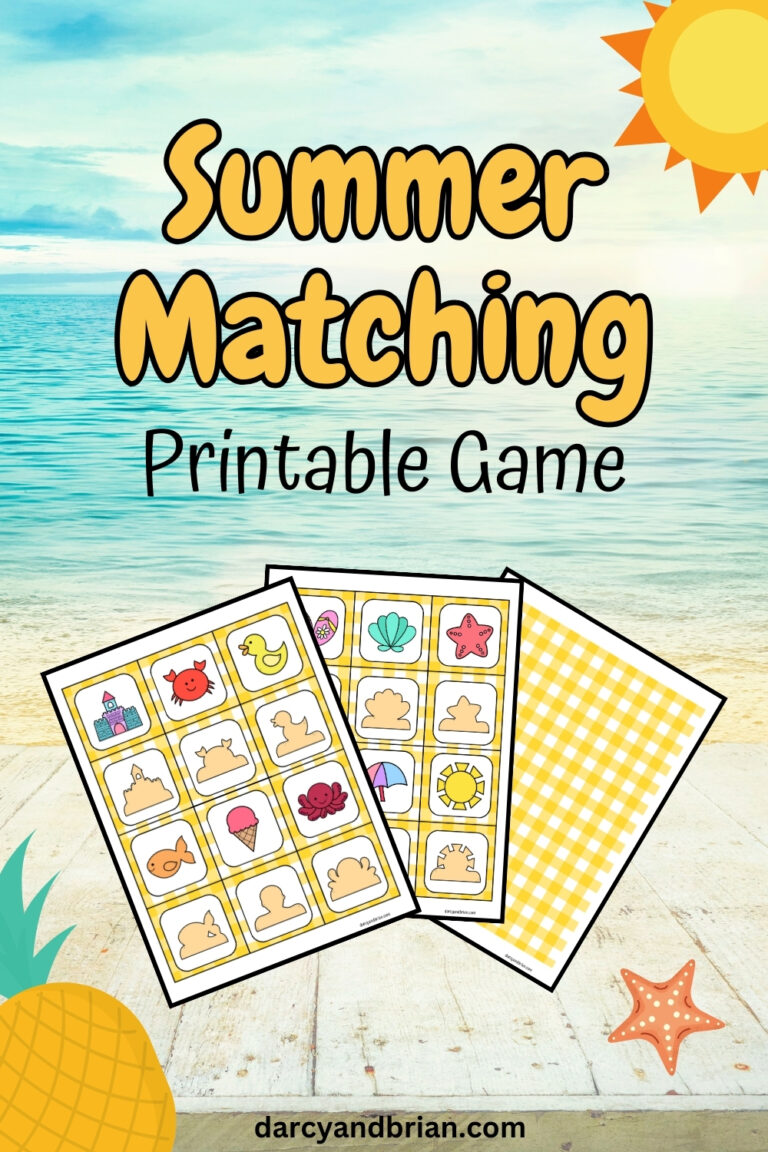 Summer Matching Game Printable: Fun Learning Activity for Kids