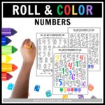 Roll and Color Numbers | Printable Dice Game for Kids