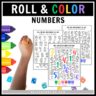 Roll and Color Numbers | Printable Dice Game for Kids