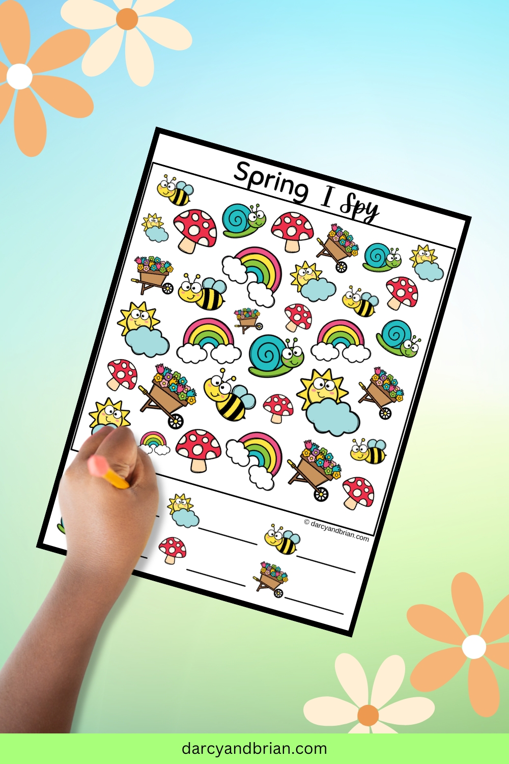 Spring I Spy Printable Worksheets for Kids