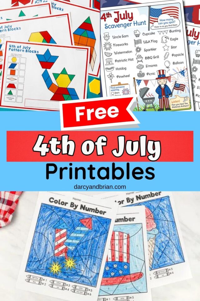 Free 4th of July Printables for Kids' Activities and Learning