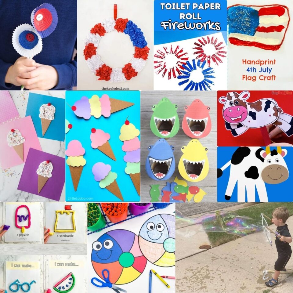 16 Easy July Arts and Crafts for Toddlers