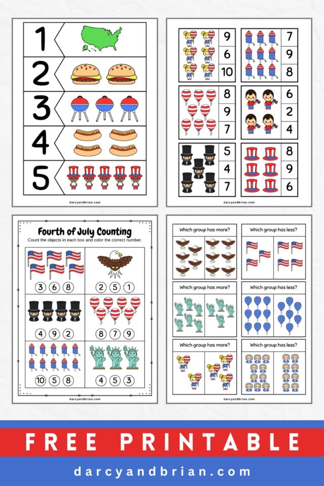 Engaging Fourth of July Math Activities for Preschool