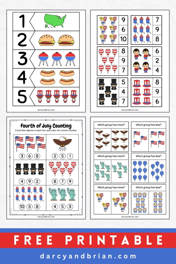 Engaging Fourth of July Math Activities for Preschool