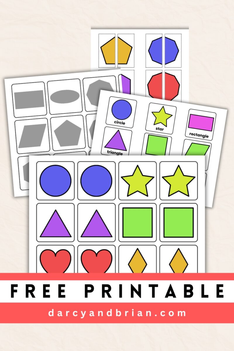 Shape Matching Game Printable - Fun Educational Activity for Kids