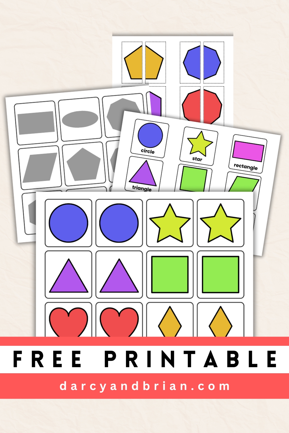 Shape Matching Game Printable - Fun Educational Activity for Kids
