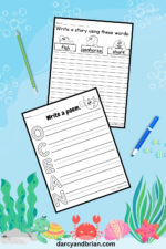 Ocean Themed Writing Prompts for Kids | Printable Worksheets