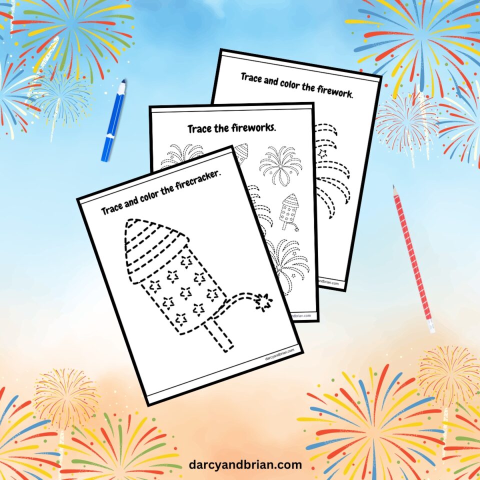 Fireworks Tracing Printables: Enhance Preschool Fine Motor Skills
