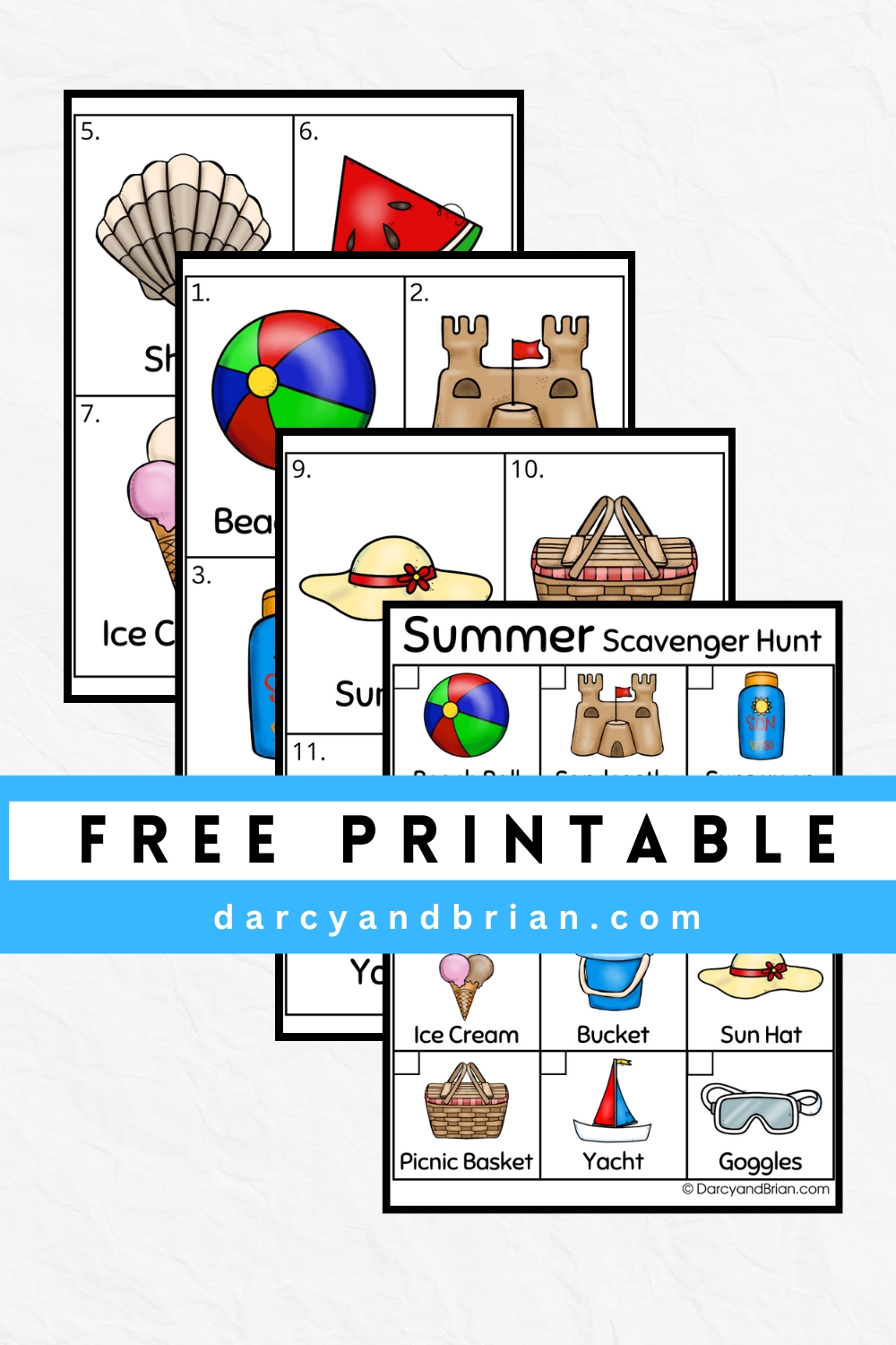 Exciting Preschool Summer Scavenger Hunt | Free Printable