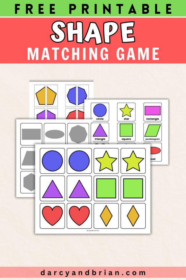 Shape Matching Game Printable - Fun Educational Activity for Kids