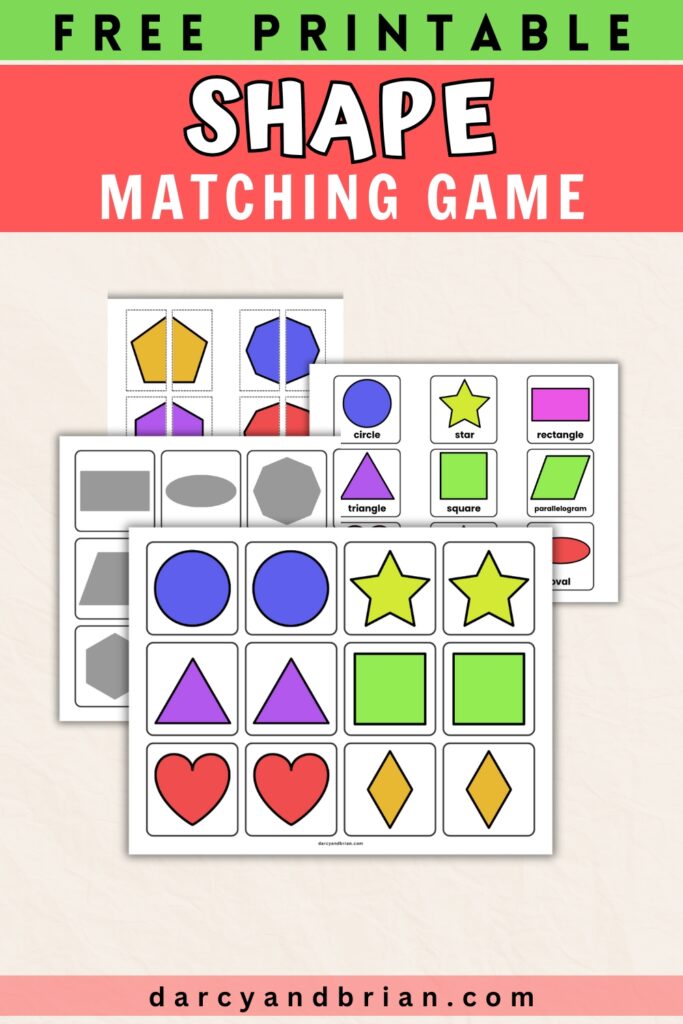 Shape Matching Game Printable - Fun Educational Activity for Kids Shape Matching Game Printable - Fun Educational Activity for Kids