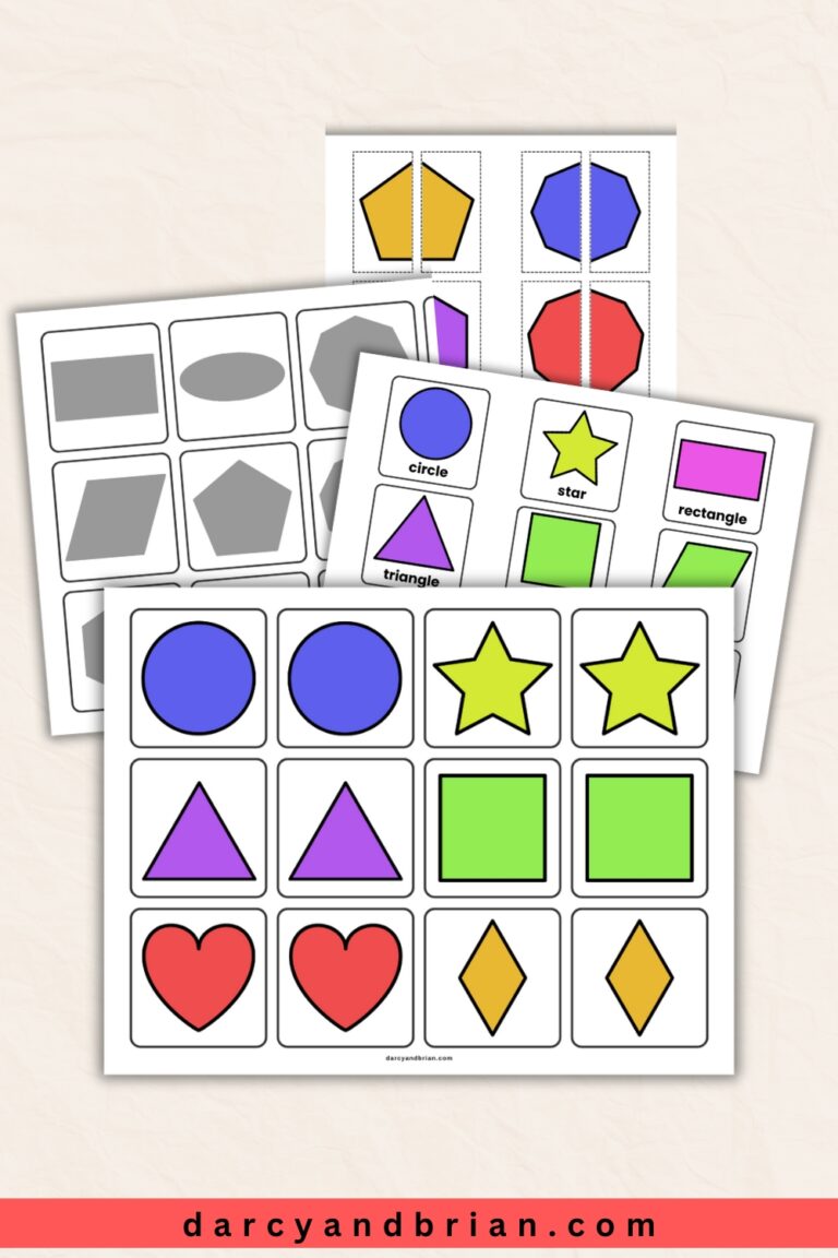 Shape Matching Game Printable - Fun Educational Activity for Kids