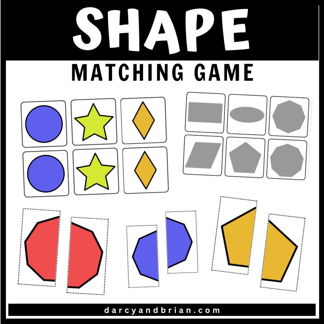 Shape Matching Game Printable - Fun Educational Activity for Kids