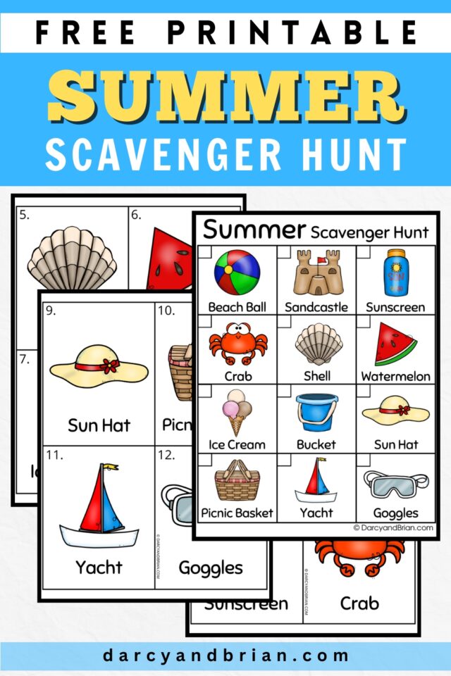 Exciting Preschool Summer Scavenger Hunt | Free Printable