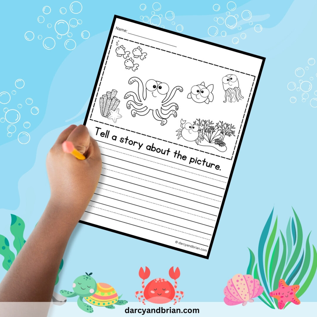 Ocean Themed Writing Prompts for Kids | Printable Worksheets