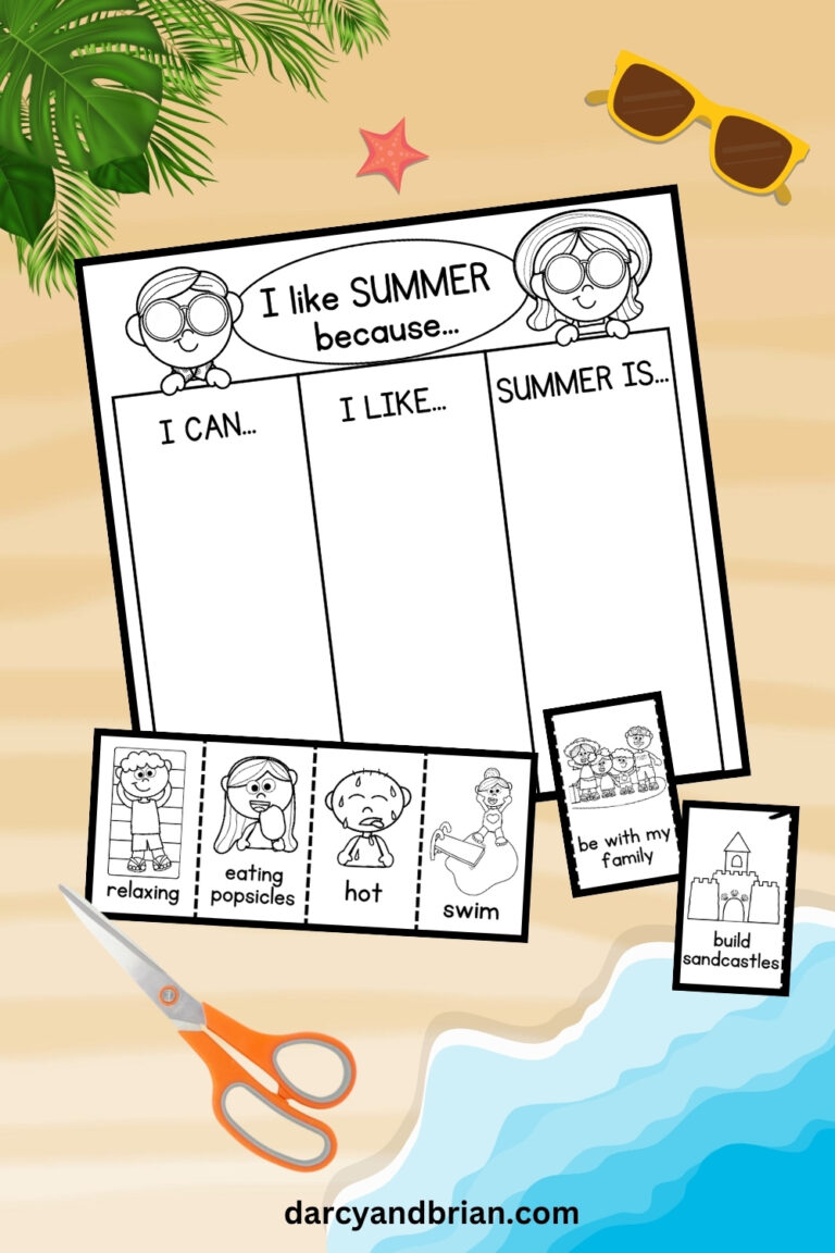 I Like Summer Because Worksheet | Free Printable for Kids