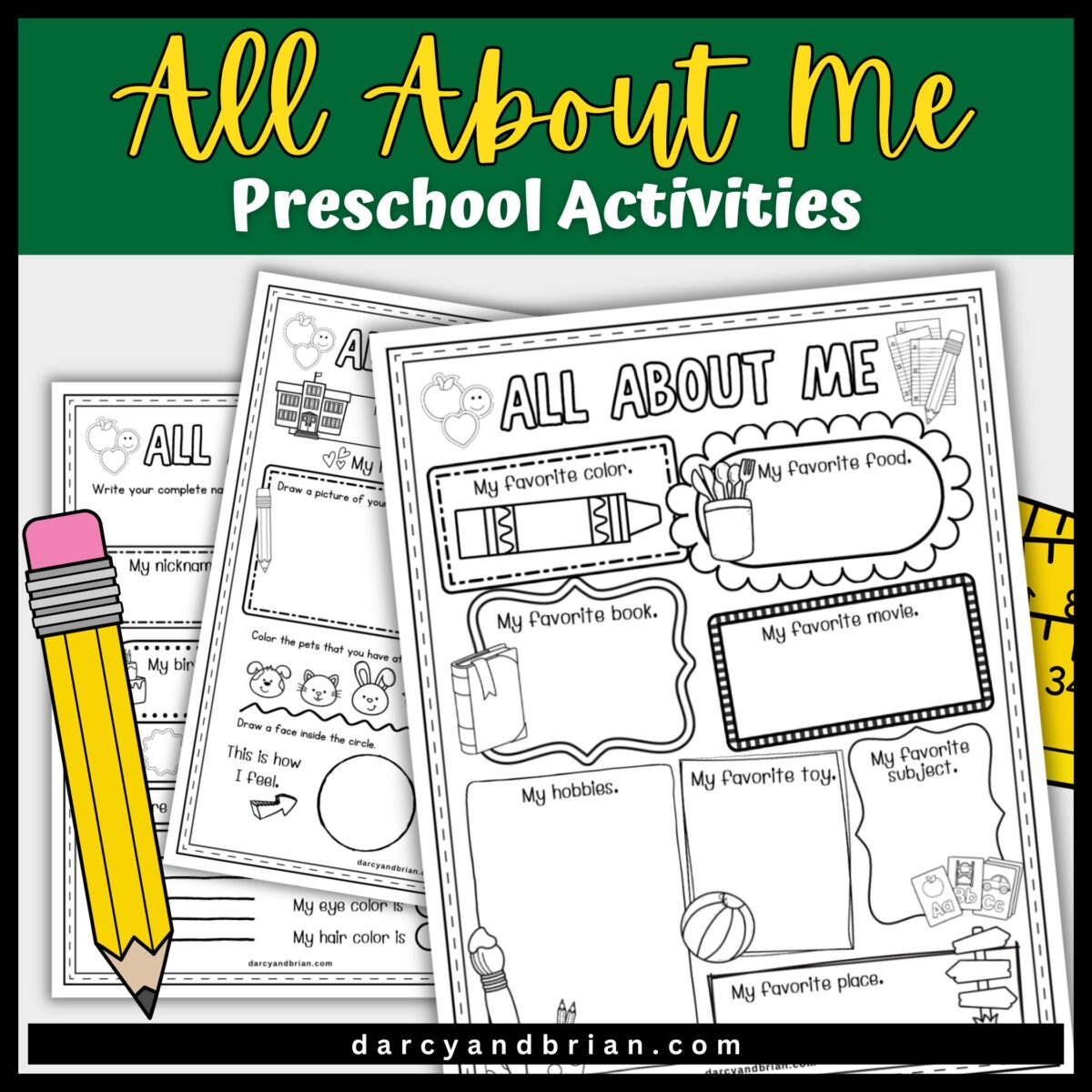 Free Printable All About Me Preschool Activities