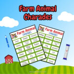 Fun Farm Animal Charades for Kids | Free Printable Game