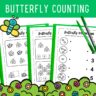 Butterfly Counting Worksheet | Free Preschool Math Printables