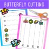 Free Printable Butterfly Cutting Worksheet for Preschoolers