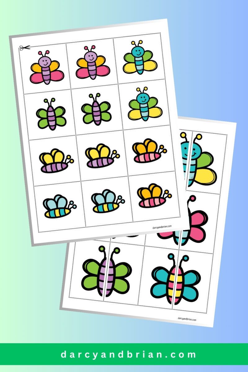 Butterfly Matching Game Printable For Preschoolers