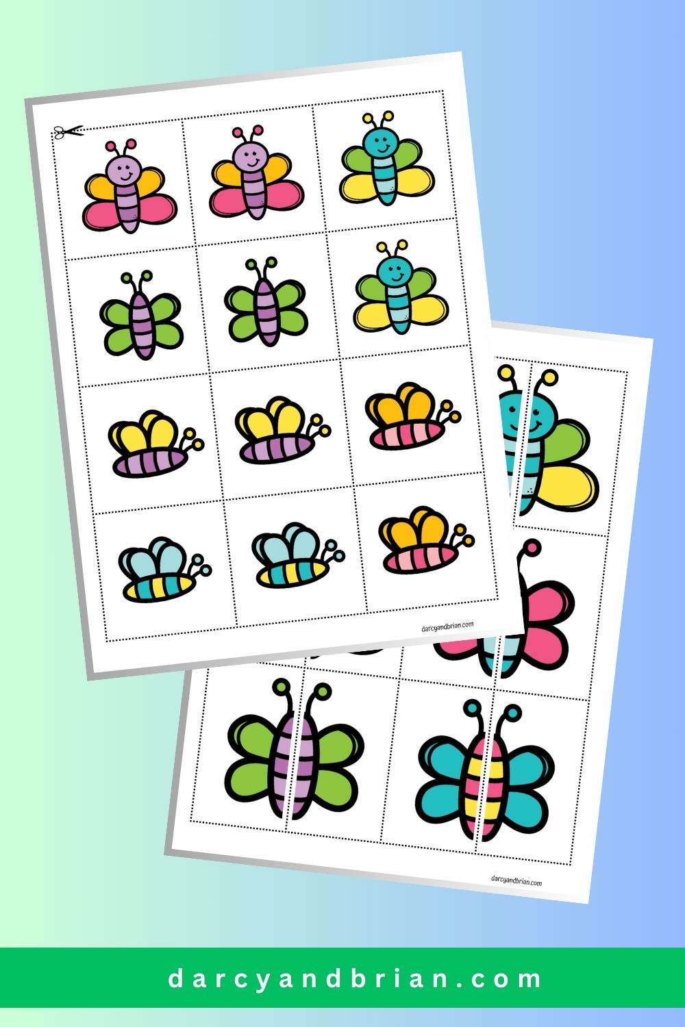 Butterfly Matching Game Printable For Preschoolers